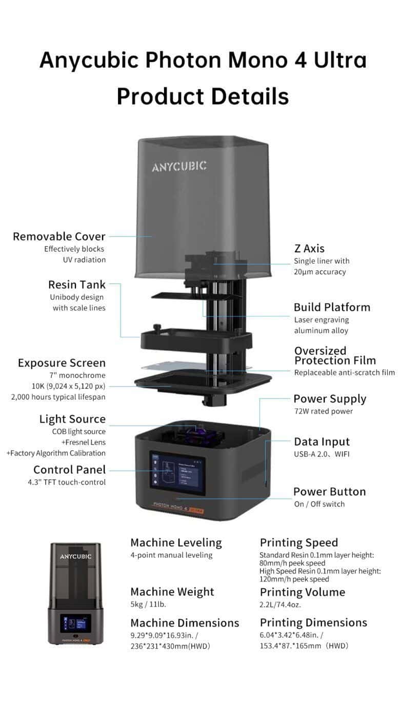 Anycubic Photon Mono 4 Ultra : Review - 3DWork